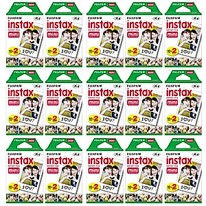 Fujifilm Instax Mini Instant Film (15 Twin Packs, 300 Total Pictures) for Instax Cameras