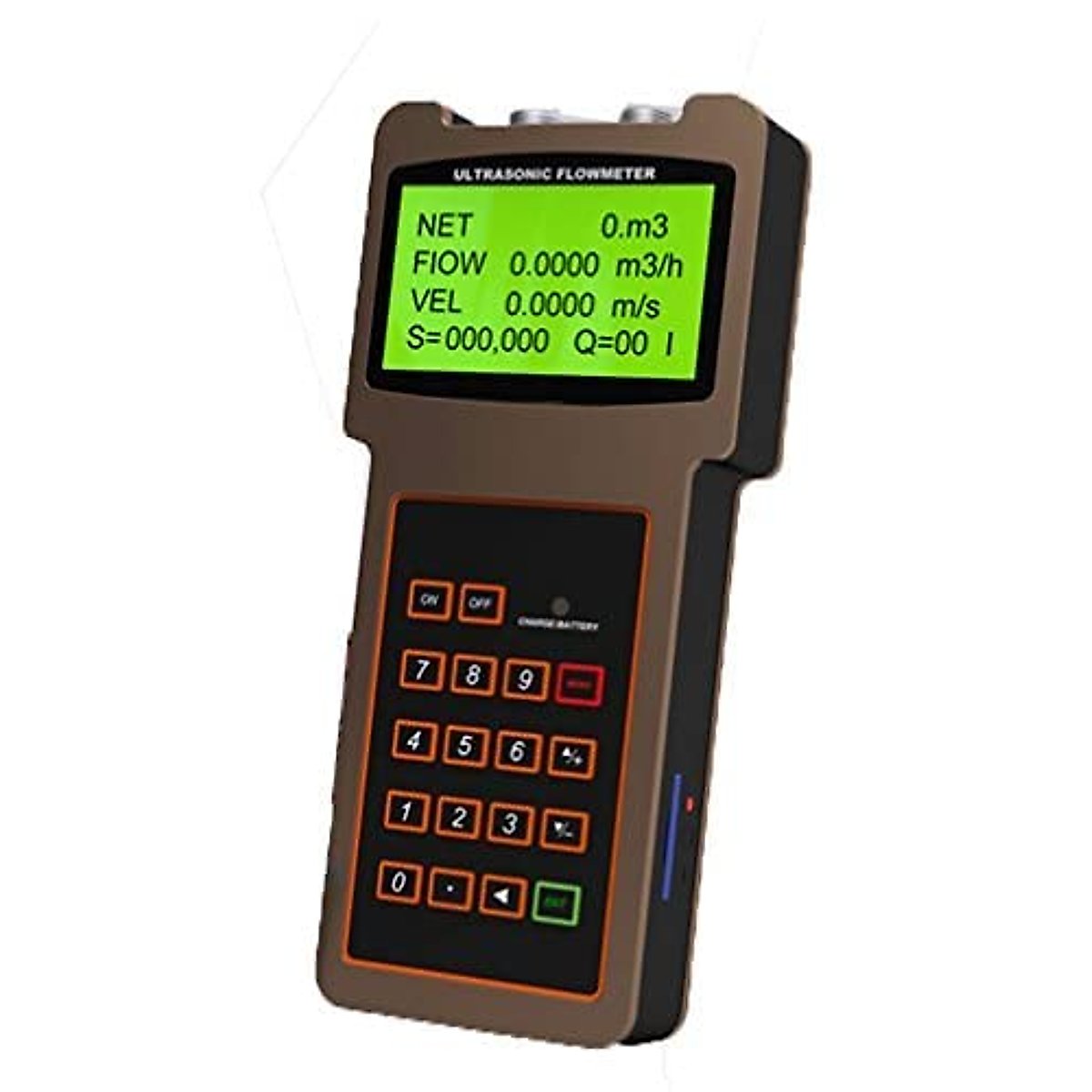 Portable Ultrasonic Flow Meter Liquid Flow Meter with 2 High Temperature TS-2-HT and TM-1-HT Transducer and Bracket HS-HT and HM-HT for Pipe Diameter DN25 to 300mm Max Liquid Temperature 160 Degrees