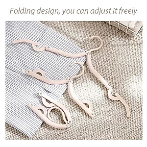 MUPASUONG Foldable Clothes Hangers Portable Travel Folding Hangers Drying Rack Lightweight for Home and Trip (6pcs)