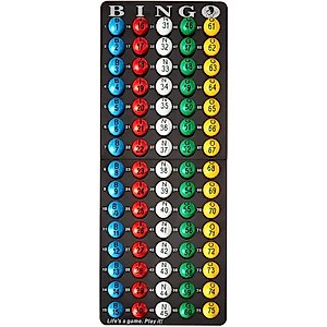 MR CHIPS Bingo Master Board and Easy Read 7/8" Bingo Balls with Fade and Scratch Resistant Large Numbers and Large Letters That Will Never Rub Off