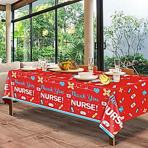 Yavxzvbw 3Pcs We Appreciate You Decorations Nurses Week Tablecloths Thank You Nurses Tablecloths for Nurse Appreciation Week Nurse Week Decorations Nurse Graduation Party Supplies