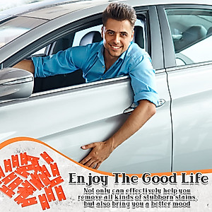 300 Pieces Plastic Razors Blades Plastic Blades Blade Double Edged Knife, Plastic Razor Blade Scraper with a Tip Slot Edge Blades for Removing Decals, Stickers, Clean Glass (Orange)