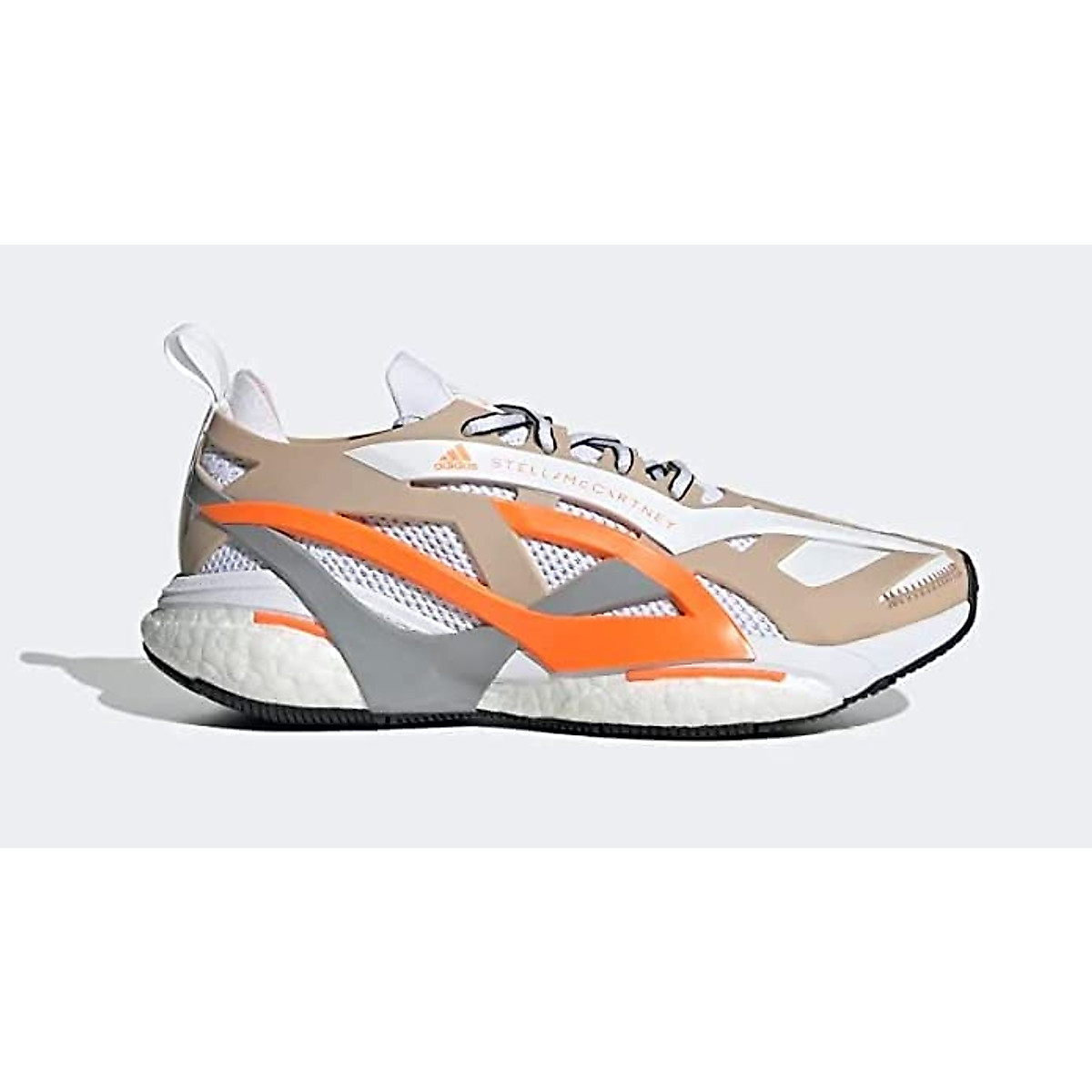 adidas by Stella McCartney SOLARGLIDE Women’S Running Shoes, Ash Pearl/Cloud White/Signal Orange, US 8