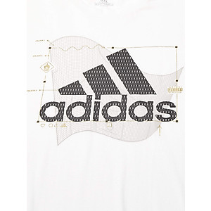 adidas mens Universal Badge of Sport Tee White X-Large