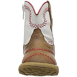 Roper Infants Cowbabies Roper Baseball Boot, Tan, 4