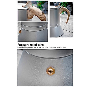 Stovetop Coffee Maker, 150ml Coffee Maker Moka Pot Stainless Steel Coffee Pot Induction Cooker Use Home Supplies