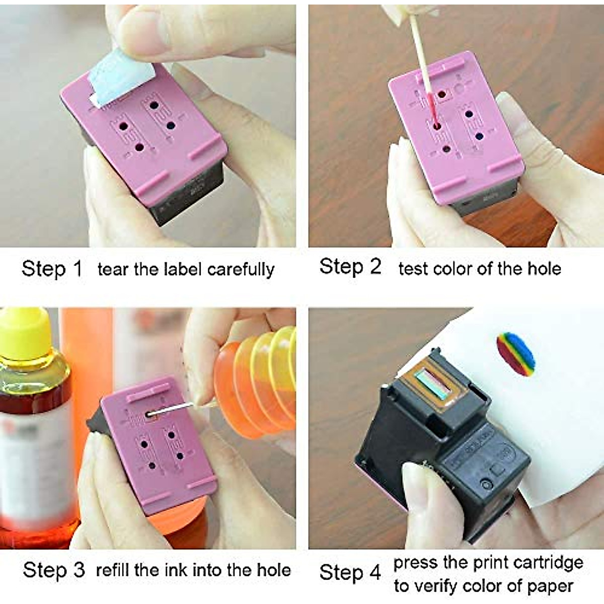 INK+ HP Ink Refill Kit Dye Ink Black 250ml Bottle Ink Compatibel with Inkjet Printer Cartridges for Refillable Ink Cartridges, 950 951 932 933 60 61 952 902 901 Black