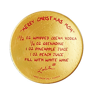 Enesco Designs by Lolita Holiday Merry Christmas Mom Hand-Painted Artisan Wine Glass, 15 Ounce, Multicolor