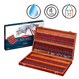 Derwent Pastel Pencils, Wooden Box, Assorted Colors, 72 Pencils per Box (2300343)
