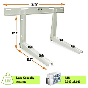 CAT SO RICH Outdoor Wall Mounting Bracket,Support up to 265Lbs,9000-36000 Btu Condenser, for Hanging Ductless Mini Split Air Conditioner Heat Pump Systems,Split HVAC Installation Kit