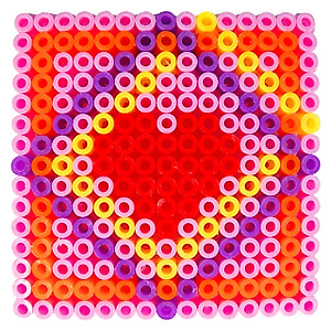 Heart Themed Fuse Bead Kits (24ct)- Perfect Goodie Bag Party Favors for Kids Birthday Party - Each Includes Pixel Art Craft Activity w Perler Beads - Kids Multi-Item Party Favor Packs for Boys & Girls