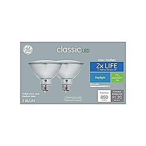GE Classic 2-Pack 75 W Equivalent Dimmable Daylight Par30 Shortneck LED Light Fixture Light Bulbs
