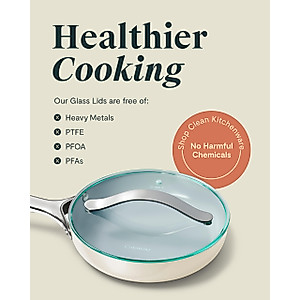 Caraway 8" Glass Lid for Pots and Pans - Made With Tempered Glass - Sized to Fit Caraway Ceramic-Coated & Stainless Steel Cookware