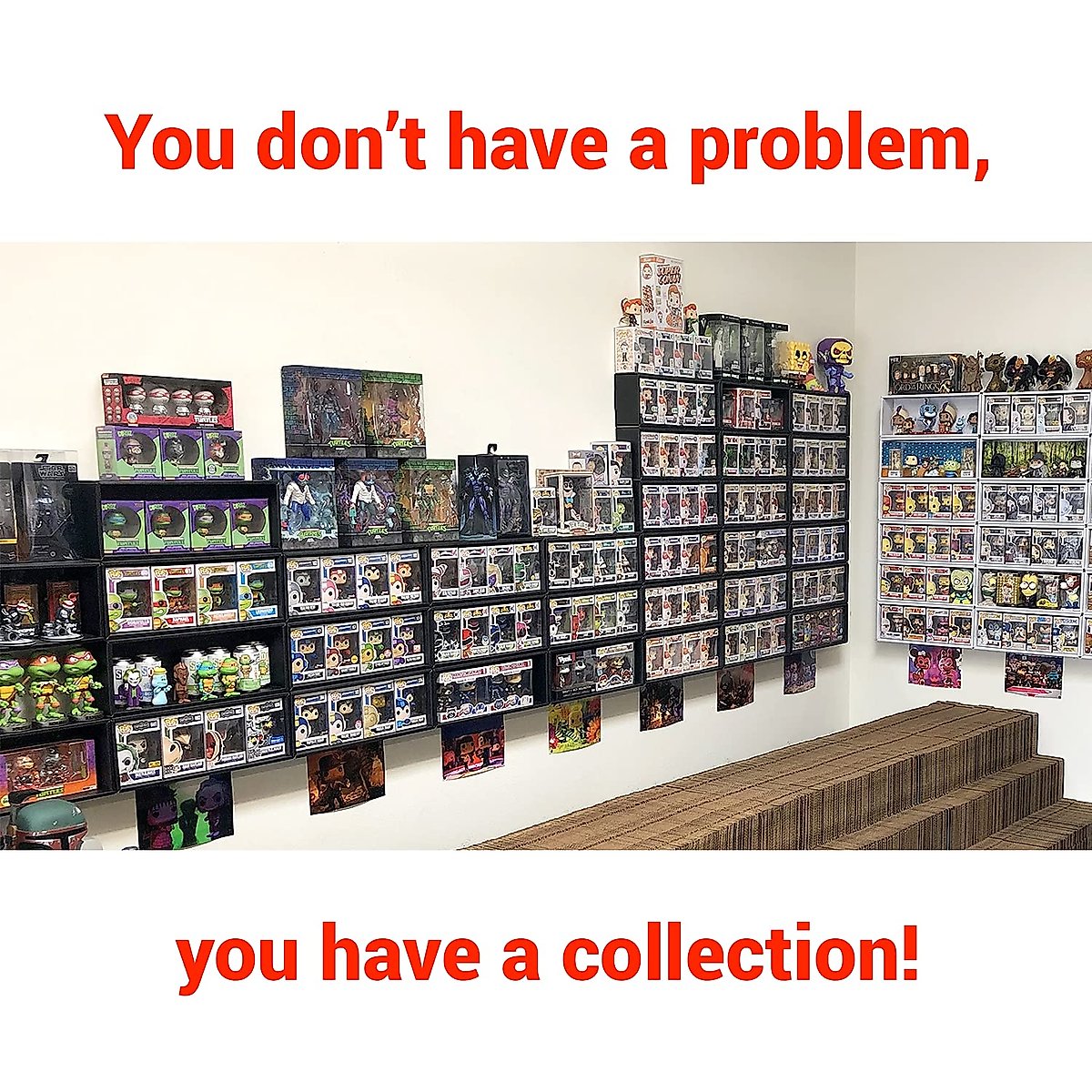 15 Single Row in Box Display Cases for 4 in. Funko Pop Collectible Toy Figures, Black Cardboard