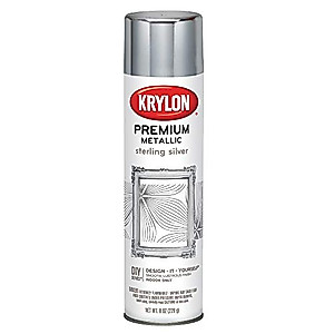 Krylon Premium Metallic Spray Paint Resembles Actual Plating, Sterling Silver, 8 Ounce (Pack of 1)
