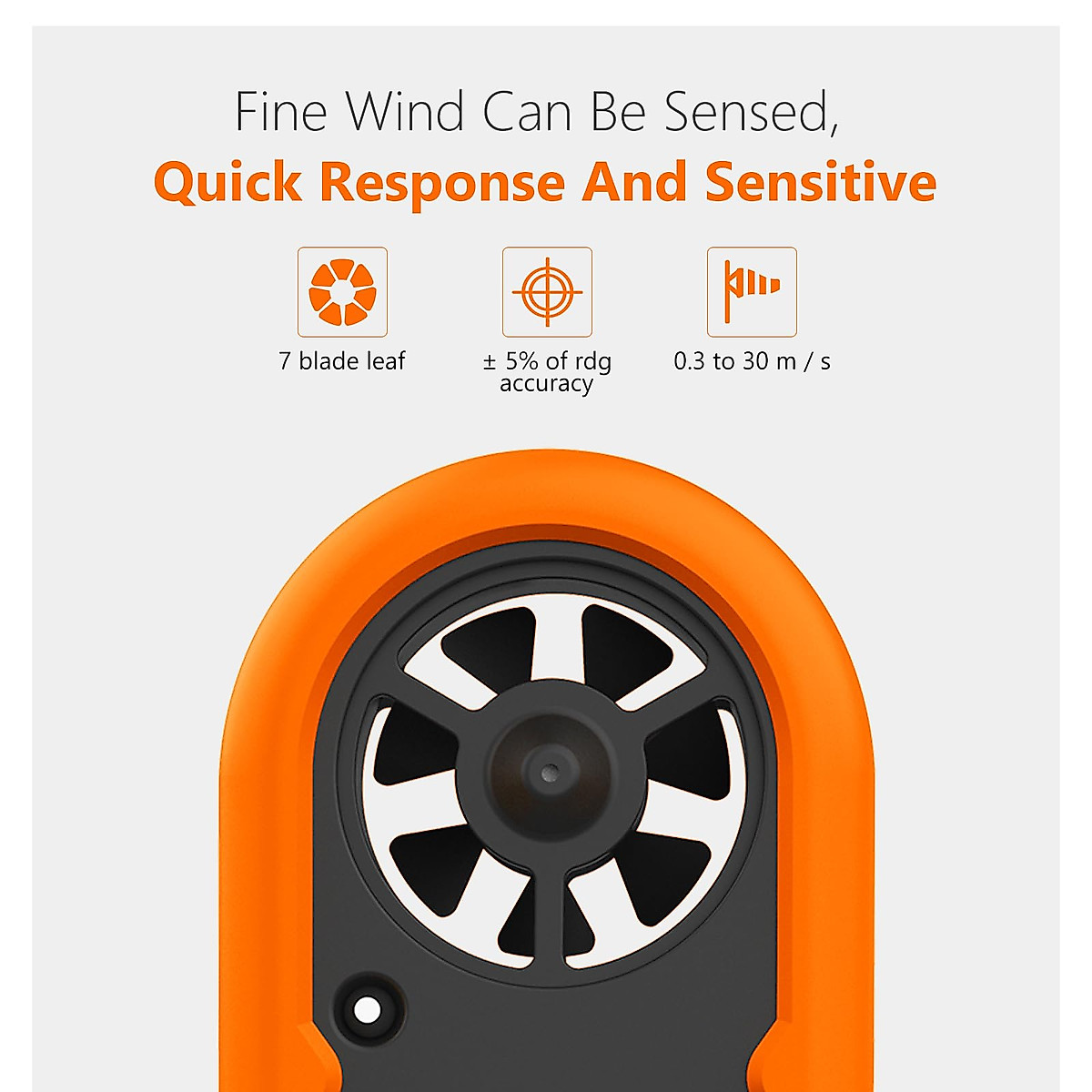 GOLDCHAMP Mini Anemometer Handheld, Digital Wind Speed Meter Anemometer Handheld Wind Gauges for Measuring Wind Speed Temperature and Wind Chill for Shooting Windsurfing Fishing Hunting