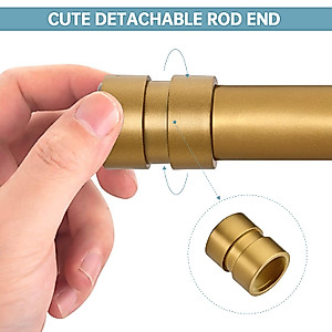 Tension Shower Curtain Rod Adjustable 47 to 56 inch - Spring Tension Shower Rod, Gold