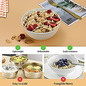 Wrova Wheat Straw Bowl Sets of 8,Unbreakable Cereal Bowl 26 OZ,Microwave and Dishwasher Safe Bowls,Kids Bowl suitable for Cereal,Salad,Snack and Soup. Winter-Snow Series