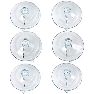 BEADNOVA Suction Cup Hooks 2.5 Inches Suction Cups with Hooks Suction Cup Hook for Window Glass Wall (6 Packs)