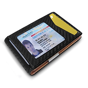 BULLIANT Slim Wallet Men, Leather Wallet Front Pocket Card Holders for Gift Men 3"X4.3"