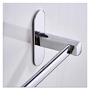 Towel BAR Rack Stainless Steel Chrome Towel Rack,Wall Mounted Towel Rails Bathroom Bar,Kitchen Toilet Towel Holder,No Drilling/50Cm (Size : 40Cm)