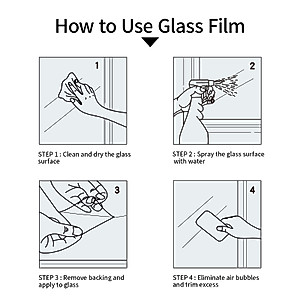 JiffDiff Window Privacy Film Frosted Glass Stain Stickers Boho Decorative Rainbow Non-Adhesive Static Cling Tinting for Home Bathroom 118.1''x17.3''