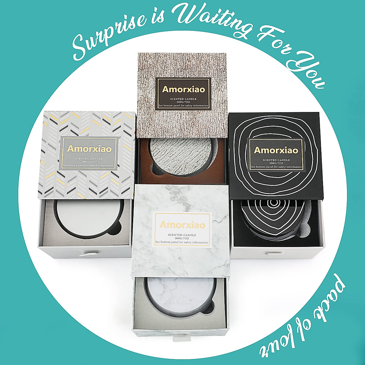 Candles, Large Candle Sets, 28Oz 4 Pack Sage/Eucalyptus Mint/Apple Cinnamon/Lavender Candles for Home Scented, Birthday Gifts for Women Best Friends, Friendship Gifts for Women, Her, BFF, Sister