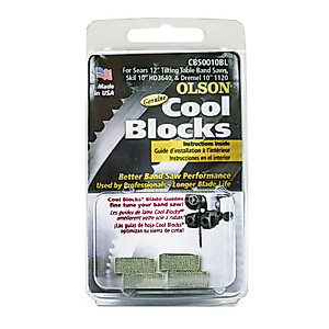 OLSON SAW CB50010BL 12-Inch Sears TTB Band Saw Accessory Cool Blocks