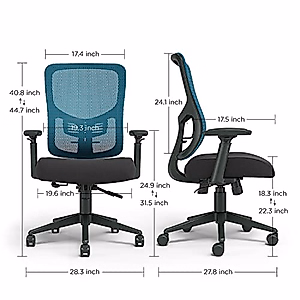 STAPLES 2258153 Kroy Mesh Task Chair Blue (50232)