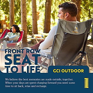GCI Outdoor Roadtrip Rocker Collapsible Rocking Chair & Outdoor Camping Chair - Indigo