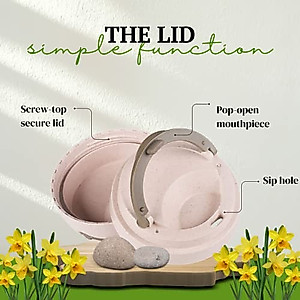 bioGo 16oz To Go Coffee Cups Reusable - Perfect Size Travel Coffee Cup with Lid, Lightweight & Sturdy - Keeps Coffee Hot, Microwave & Dishwasher Safe Travel Mug - Ideal for Work & Driving (Pink)