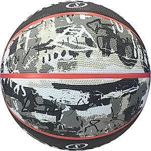Spalding Graffiti Rubber Basketball Official Full Size 7 (Black-Red)
