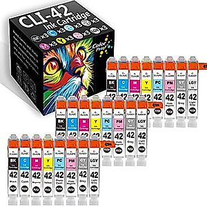 24-Pack ColorPrint Compatible CLI-42 Ink Cartridge Replacement for CLI 42 CLI42 Work with PIXMA Pro-100S Pro-100 Pro100 Pro100S Printer (3 Sets )