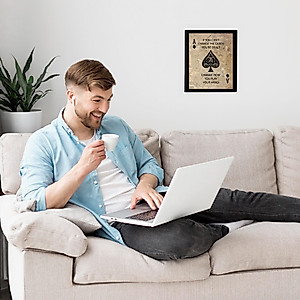 Can't Change Hand - Motivational Wall Art Print, Inspiring Playing Card Picture Print, Motivational Wall Decor for Living Room Decor, Home Decor, Office, Great Gift For Loved Ones, Unframed 8 x10