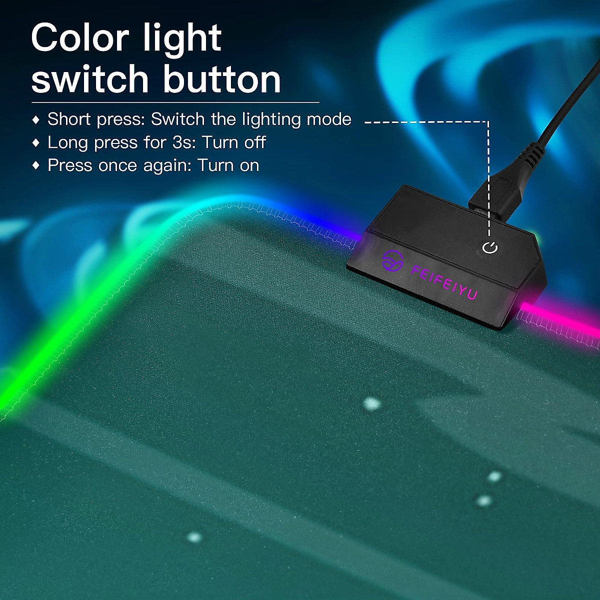 Large RGB Gaming Mouse Pad Family Adventure Camping Evening Scene Tent Glowing Extended Mousepad 35.4x15.7in, Soft Anti-Slip Rubber Base Luminous Mouse Mat for Pc Laptop, Gaming, Office, Home