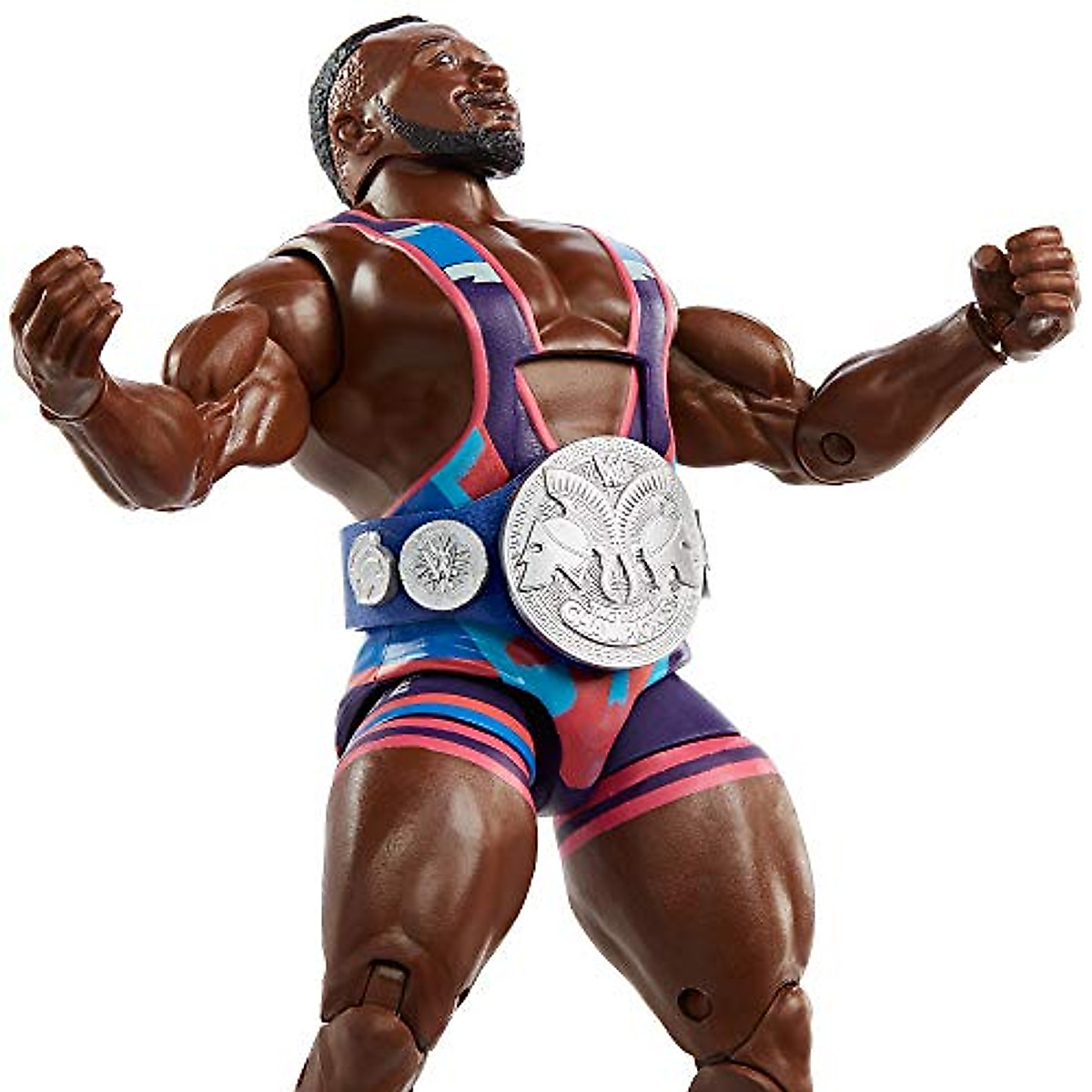 WWE Big E Elite Series #79 Deluxe Action Figure with Realistic Facial Detailing, Iconic Ring Gear & Accessories