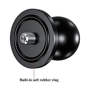 BRCOVAN Aluminum Alloy 1'' Ball Adapter with 1/4"-20 Threaded Stud for Action Camera & Camcorder Compatible with RAM Mounts B Size Double Socket Arm