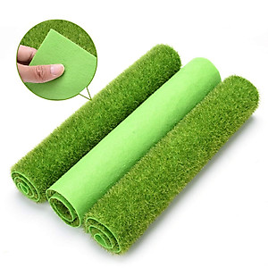 Estink Artificial Turf, Outdoor Carpet Synthetic Miniature Garden Ornament DIY Craft Rug Landscaping Artificial Lawn for DIY Micro Landscaping and Mini Gardening Props, 6 x 6inch