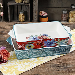 The Pioneer Woman Baking Dish Spring Bouquet 2-Piece Baker Set Floral