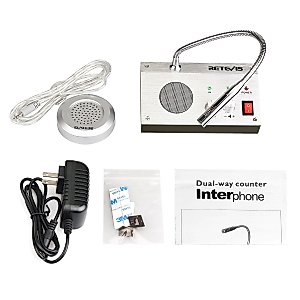 Retevis RT-9908 Window Speaker System,Intercom System,Two Way Voice Transmission,High Power Speaker for Bank,School,Store(4 Pack)