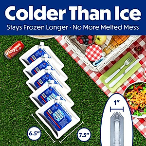 Cooler Shock Reusable Ice Pack - For Lunch Bags and Coolers, Long-Lasting Cold Freezer Packs for Lunch Boxes and Containers - Ice Packs for Cooler, School, Beach, Camping, Fishing