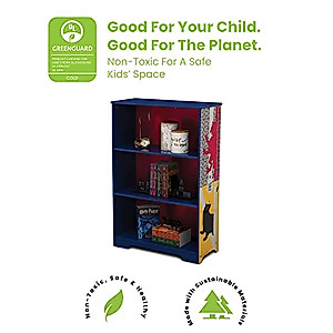 Delta Children Deluxe 3-Shelf Bookcase - Ideal for Books, Decor, Homeschooling & More - Greenguard Gold Certified, Harry Potter