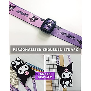 CZZLYJ Kuromi Bag,My Melody,Kuromi Accessories, Shoulder Bag Cartoon Kuromi Anime Bag Cute Shoulder Bag (Black)