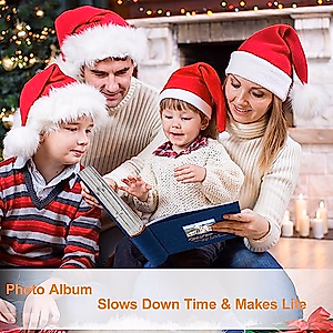 Photo Albums 6x4 slip in, Photo Album 200 Pockets, Memo Photo Book Album for Valentine Family Wedding Christmas Birthday, Picture Album for Baby Boy Girl, Memory Scrapbooks or Postcards Storage, Blue