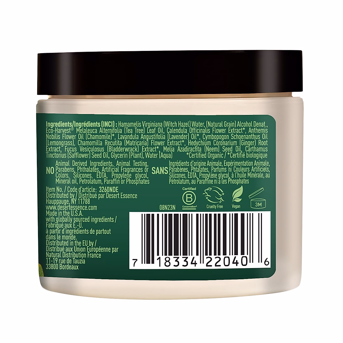 Desert Essence Tea Tree Oil Facial Cleansing Pads - Makeup Remover, Facial Cleanser & Toner with Organic Lavender & Chamomile - Travel-Friendly Personal Wipes for Clarifying Skin Care - 50 Pads