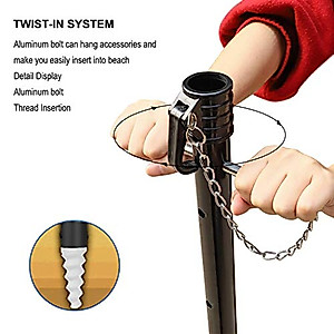 TOTEBOX Beach Umbrella, 7.5ft Portable Patio Sunshade Umbrella UPF 50+ Protection with Tilt Sand Anchor Carry Bag and Sand Bag for Yard and Pool