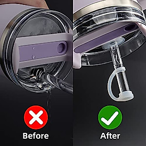 4 Sets Silicone Spill Stopper for Stanley 40/30 oz Quencher H2.0 Tumbler with Handle including 4 Straw Cover Sets 4 Round Leak Stoppers 4 Square Spill Stoppers for Stanley Cup Accessories Dust-proof