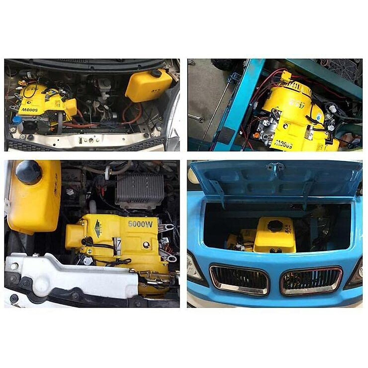 LeTkingok 5KW Electric Vehicle Gasoline Generator Range Extender Electric Start Automatic Frequency Conversion Electric Tricycle Generator (48V, Split Tank)