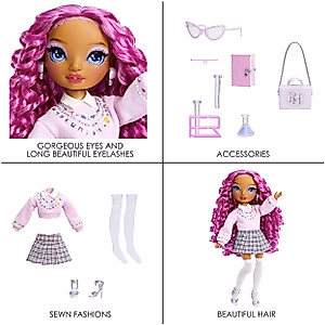 Rainbow High Lilac - Purple Fashion Doll in Fashionable Outfit, Glasses & 10+ Colorful Play Accessories. Gift for Kids 4-12 and Collectors.