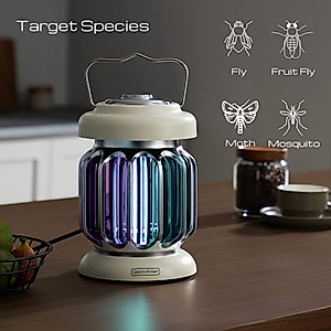 Hybrid Spectrum, Waterproof Switch Bug Zapper Outdoor Bug Zapper Indoor Bug Zapper Mosquito Repellent Outdoor Patio Mosquito Zapper Electric Fly Zapper Fruit Fly Trap for Indoors Mosquito Killer